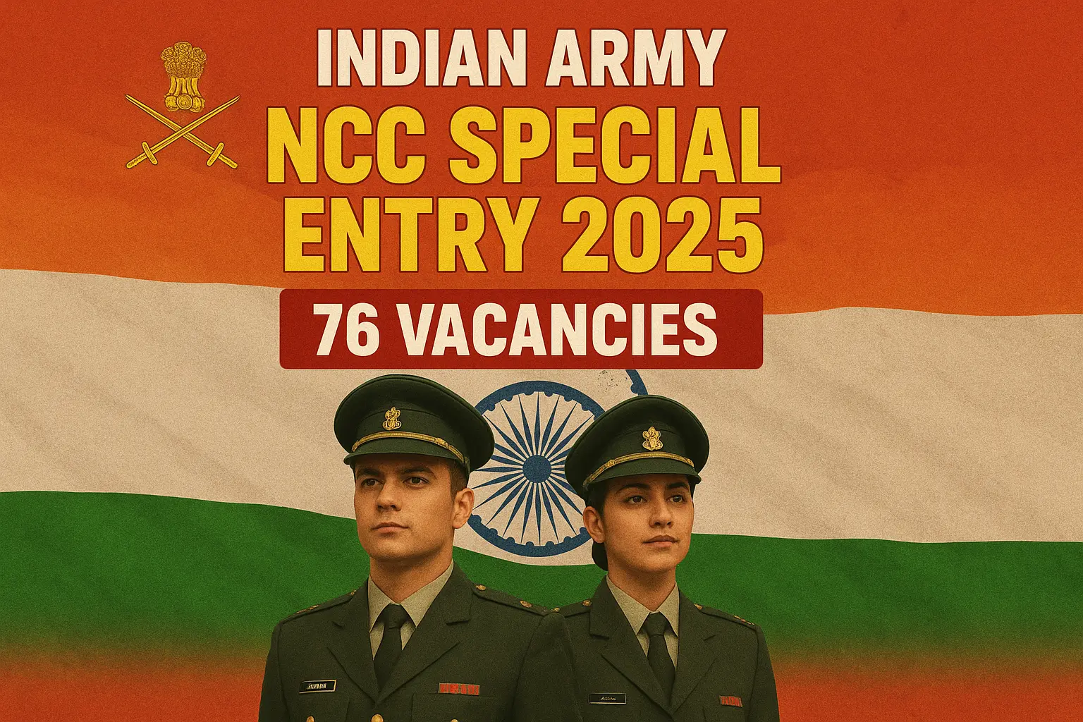Indian Army NCC Special Entry 2025 – 76 पदों पर भर्ती, बिना लिखित ...